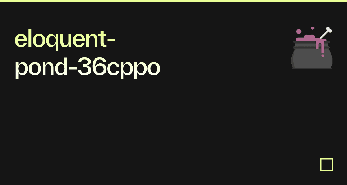 eloquent-pond-36cppo - Codesandbox