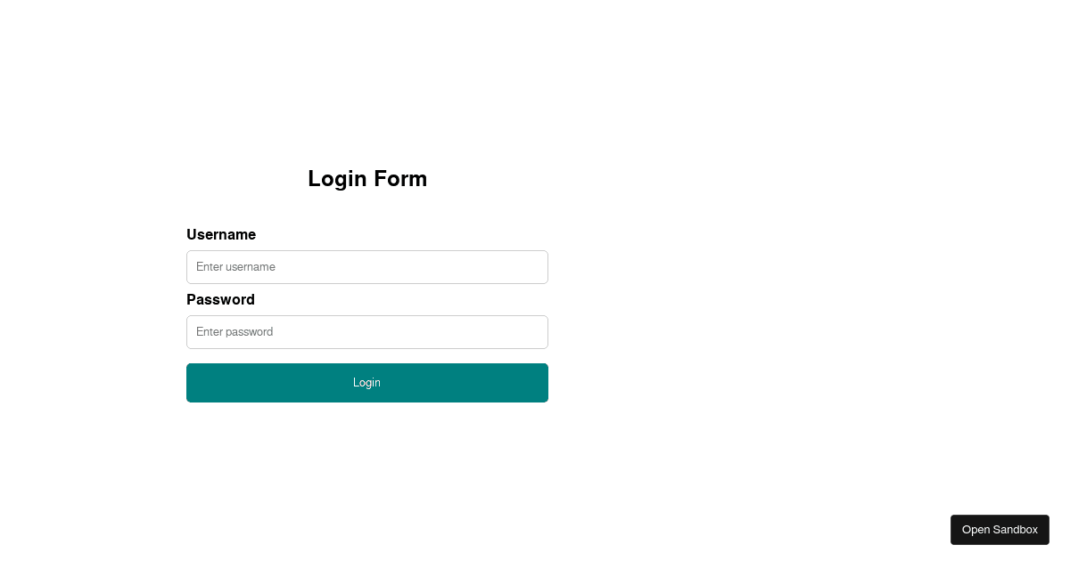 loginapp - Codesandbox