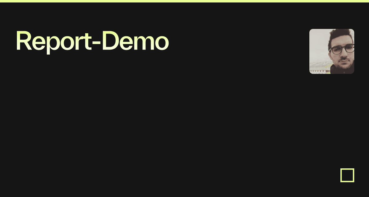 Report-Demo - Codesandbox