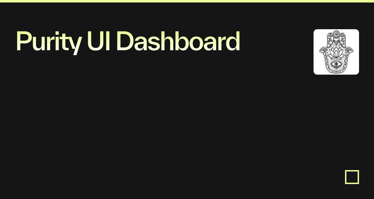 Purity Ui Dashboard Codesandbox