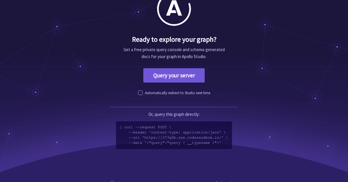 apollo-server - Codesandbox