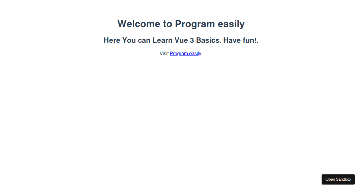 Vue 3 Basics Program Easily Codesandbox