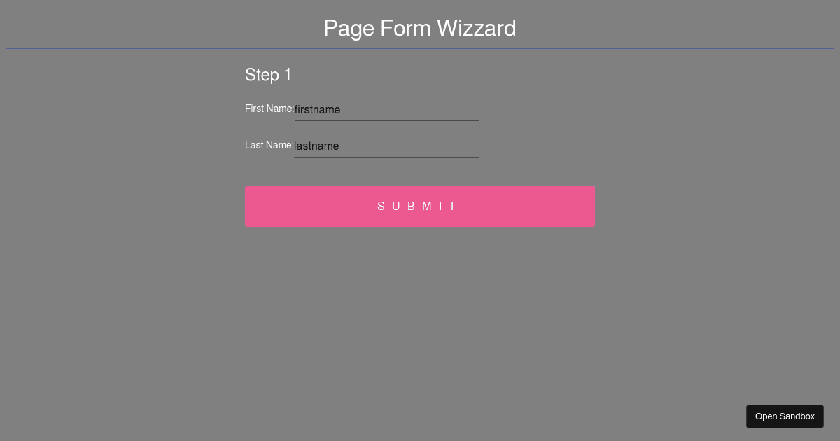 React Hook Form Wizard Form Forked Codesandbox