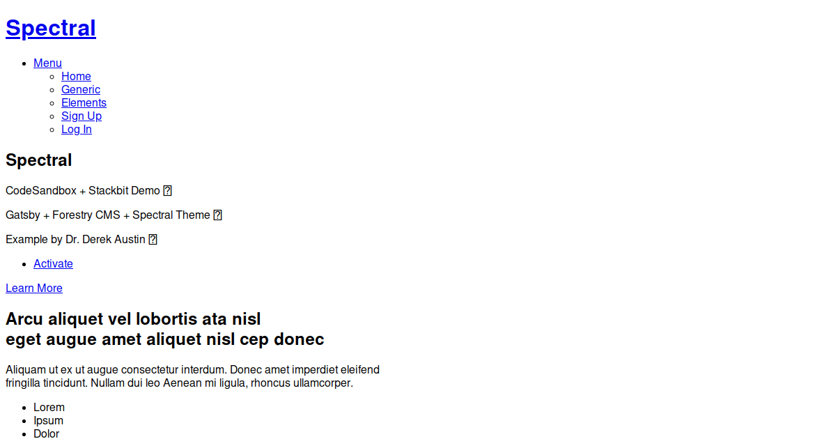 spectral - Codesandbox