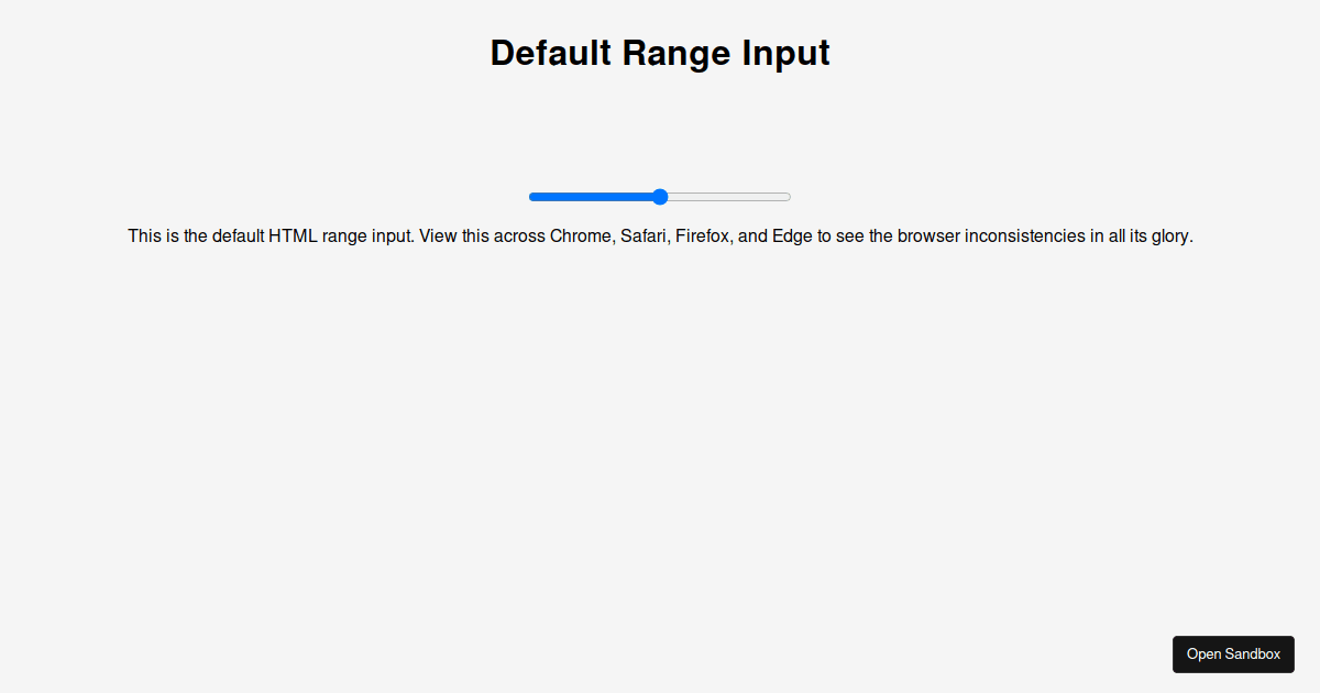 Default Range Input - Codesandbox