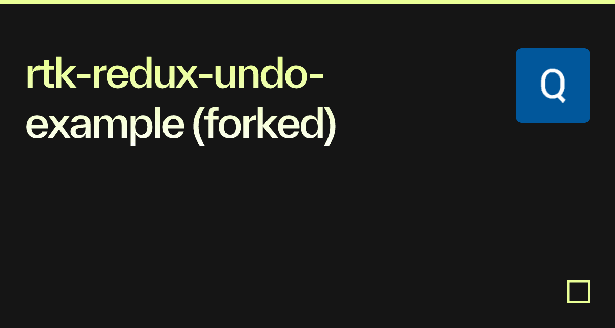 Rtk Redux Undo Example Forked Codesandbox