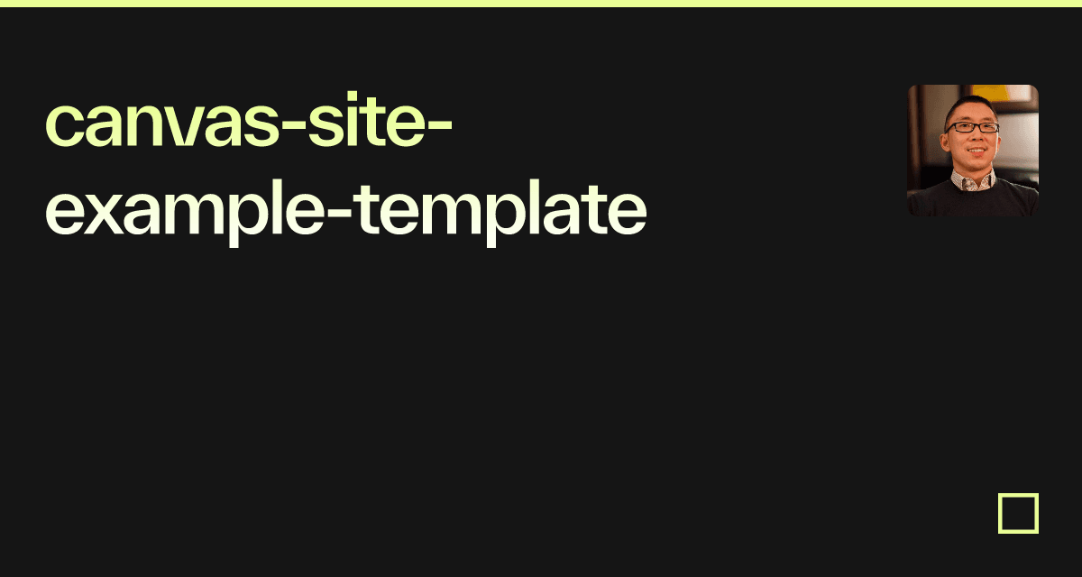 canvas-site-example-template - Codesandbox