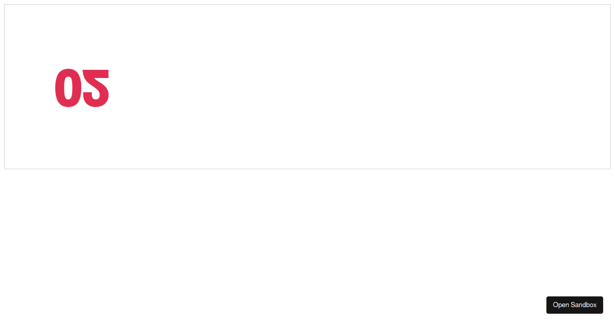 CSS animation sourced timer - Codesandbox