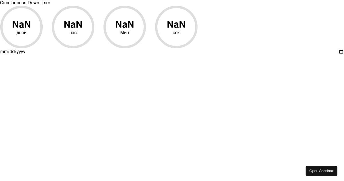 Circular countDown timer - Codesandbox Circular countDown timer - Codesandbox