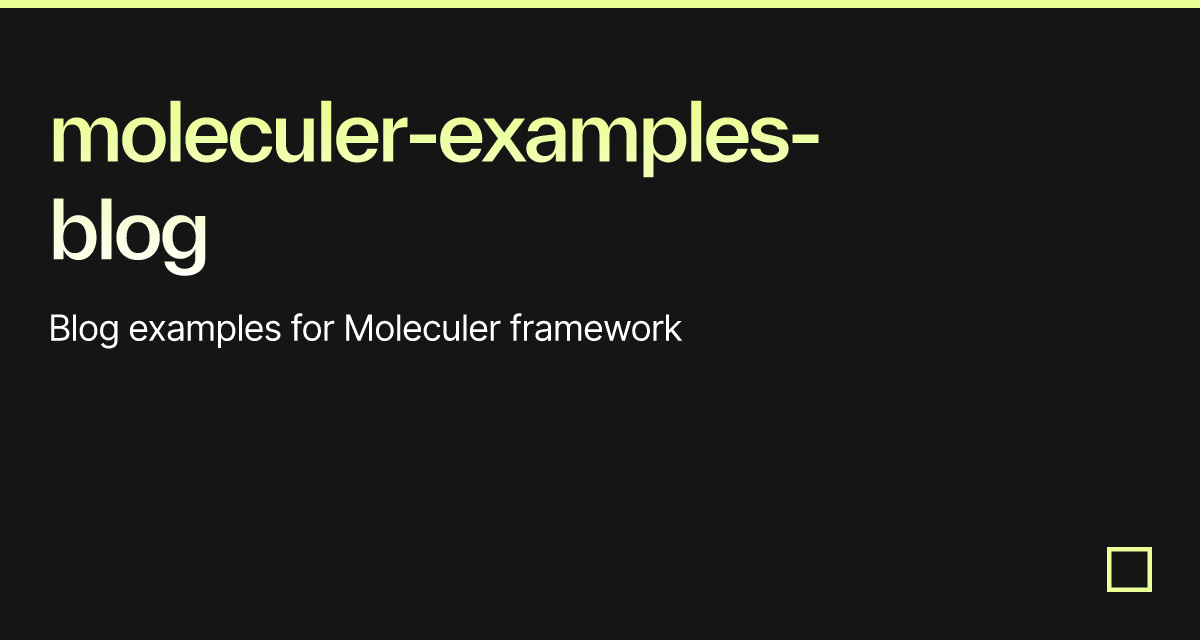 moleculer-examples-blog - Codesandbox