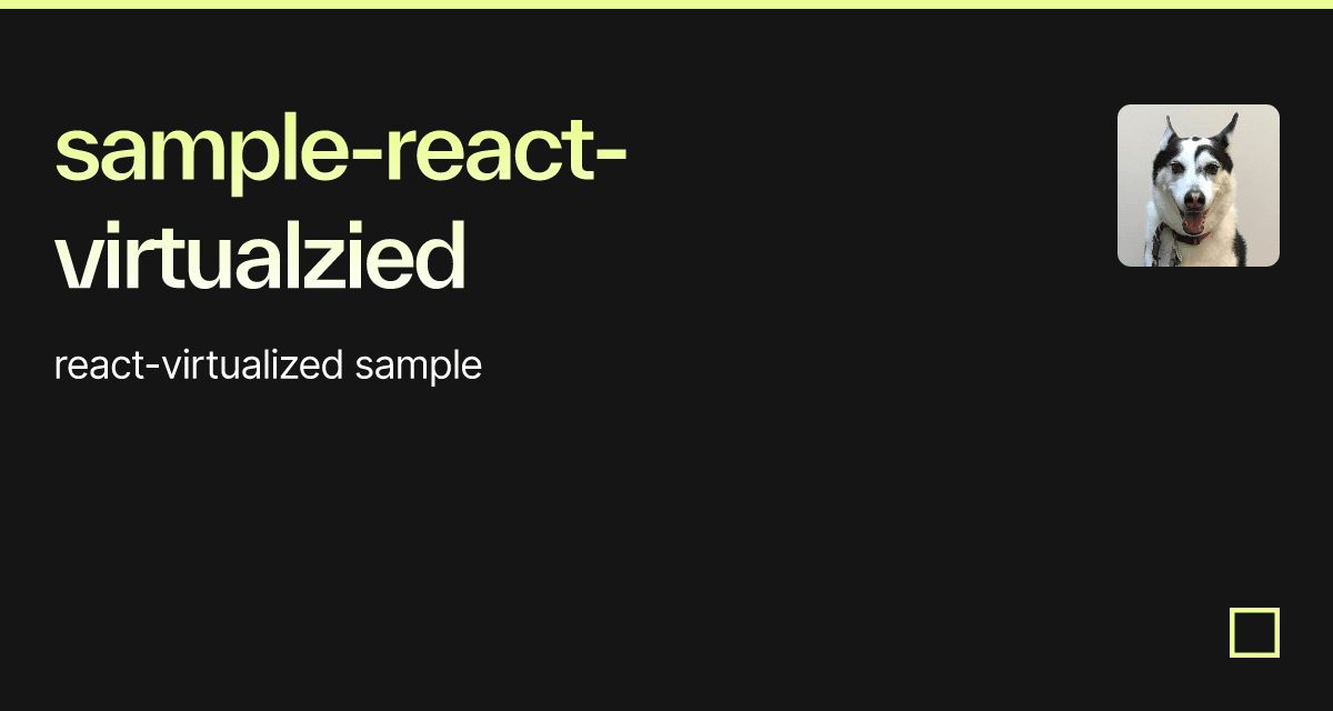 sample-react-virtualzied - Codesandbox