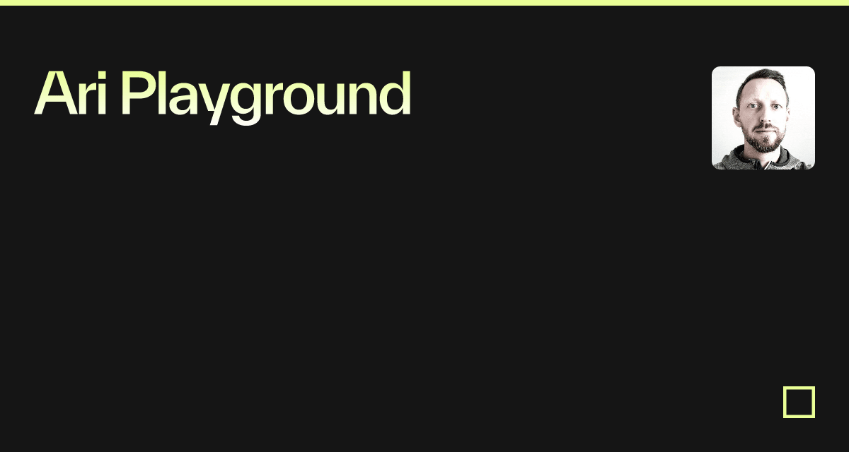 Ari Playground - Codesandbox