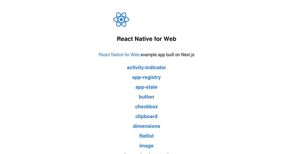 react-native-web-examples - Codesandbox