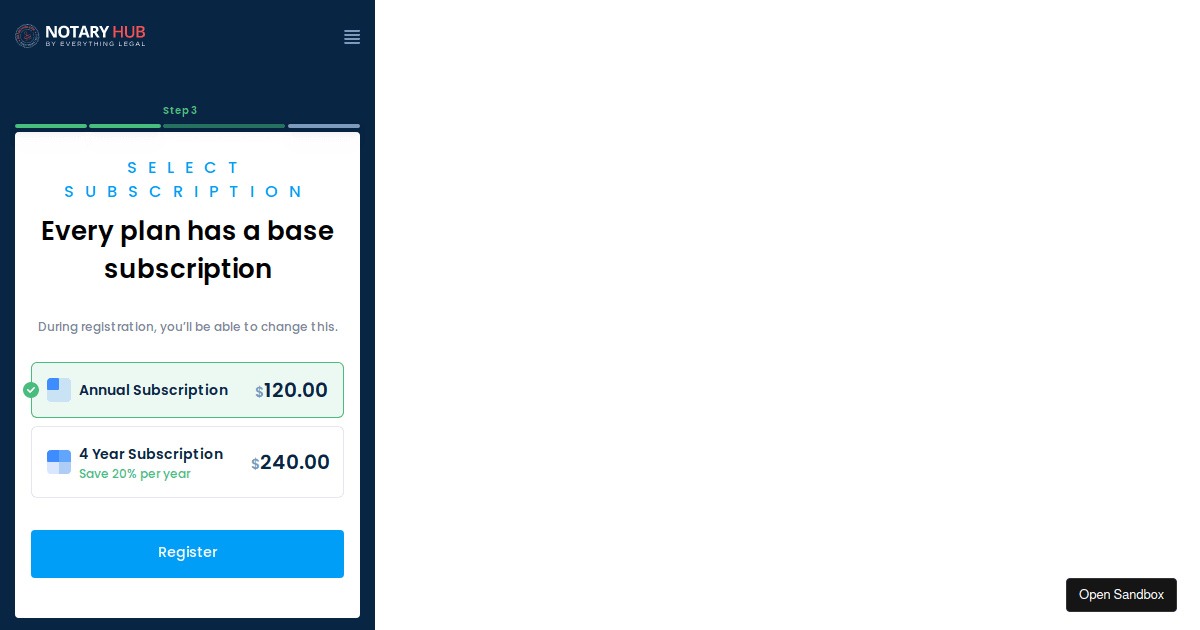 nregistration-notary-mobile-example - Codesandbox