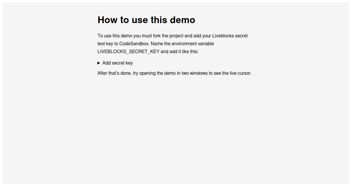 Live Cursors with Liveblocks & Next.js, complete — ctnicholas.dev - Codesandbox