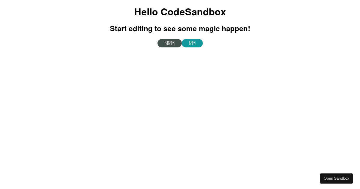 react - Codesandbox
