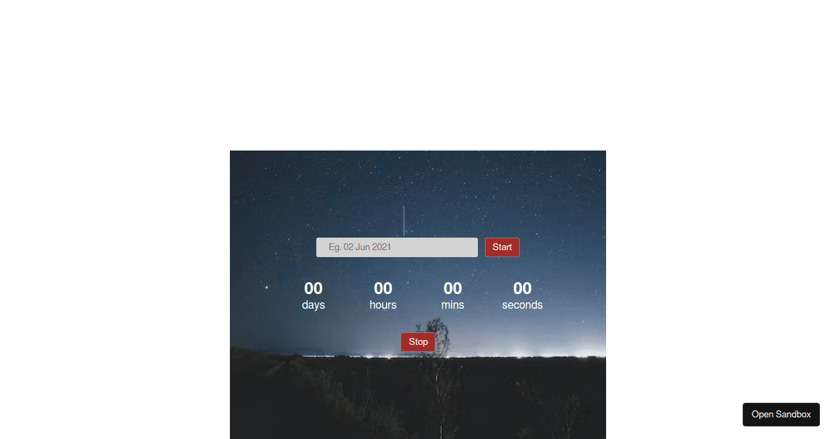 countdown - Codesandbox