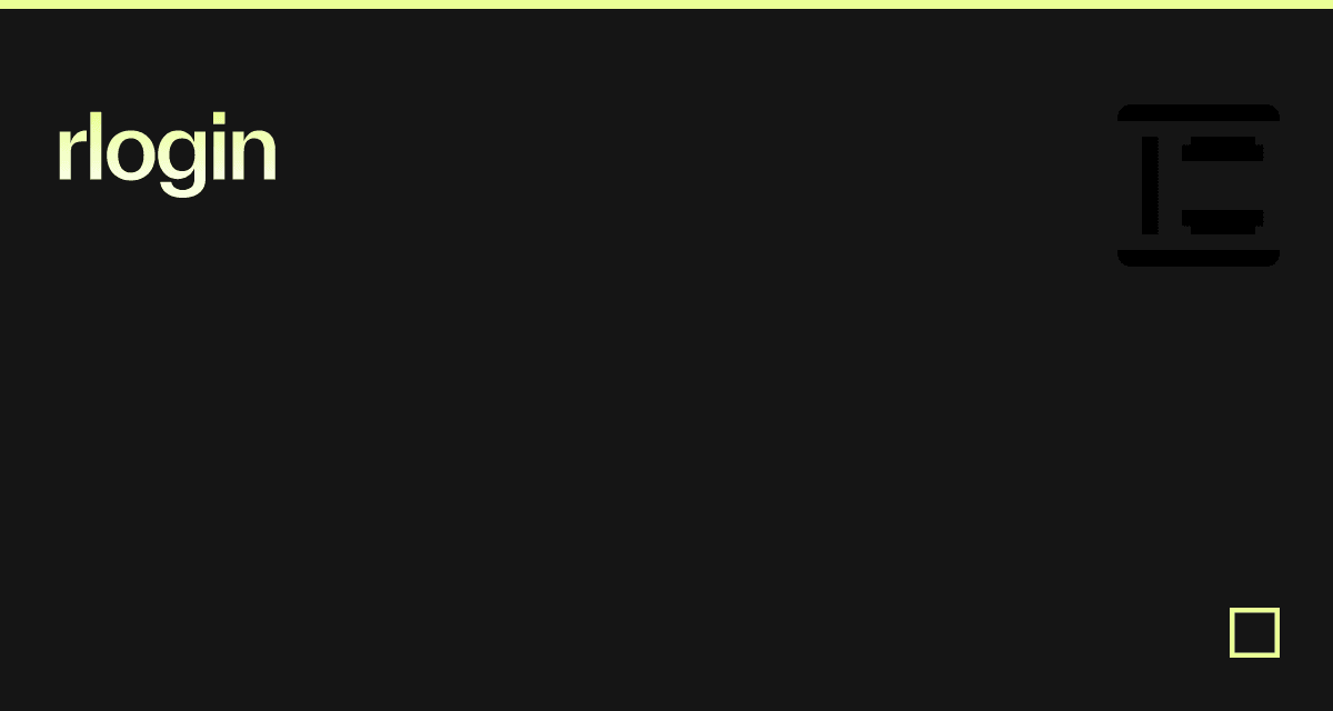rlogin - Codesandbox