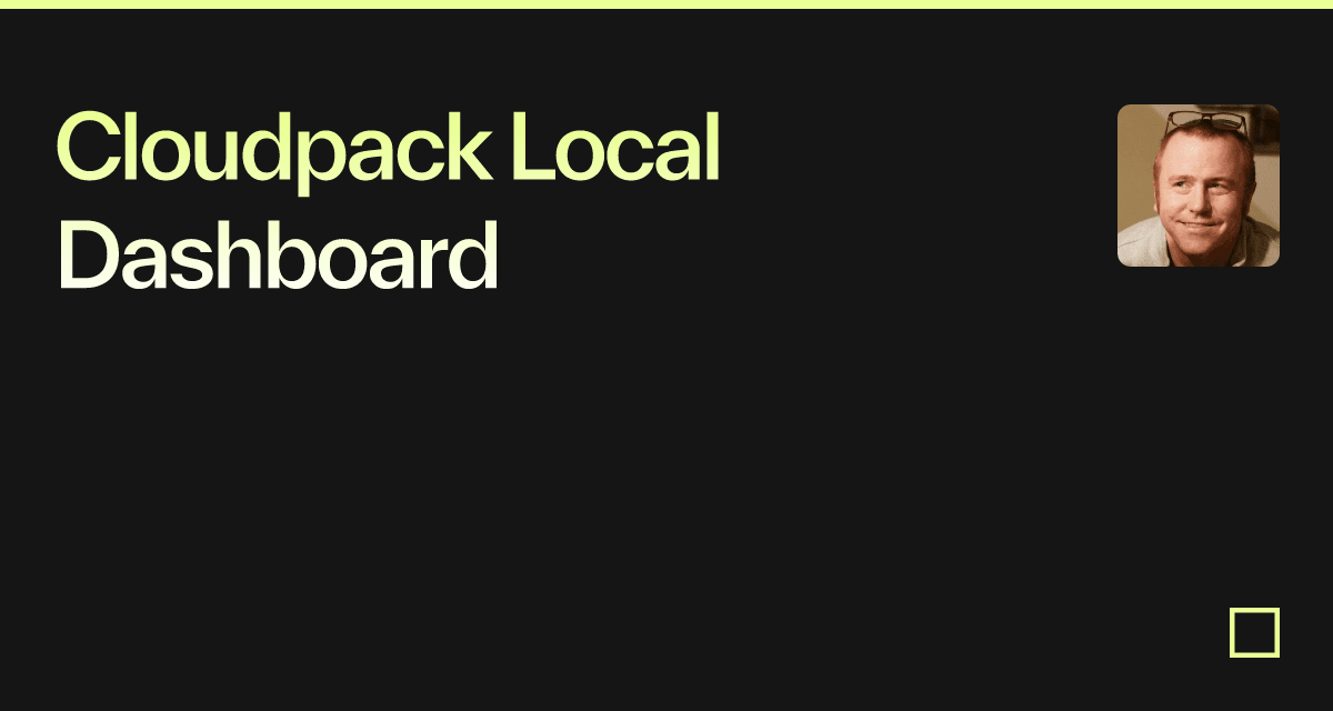 Cloudpack Local Dashboard - Codesandbox
