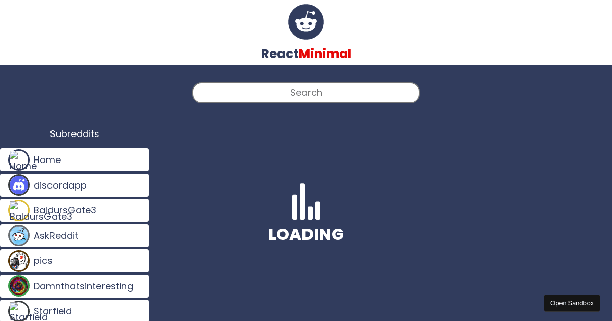 reddit-client - Codesandbox
