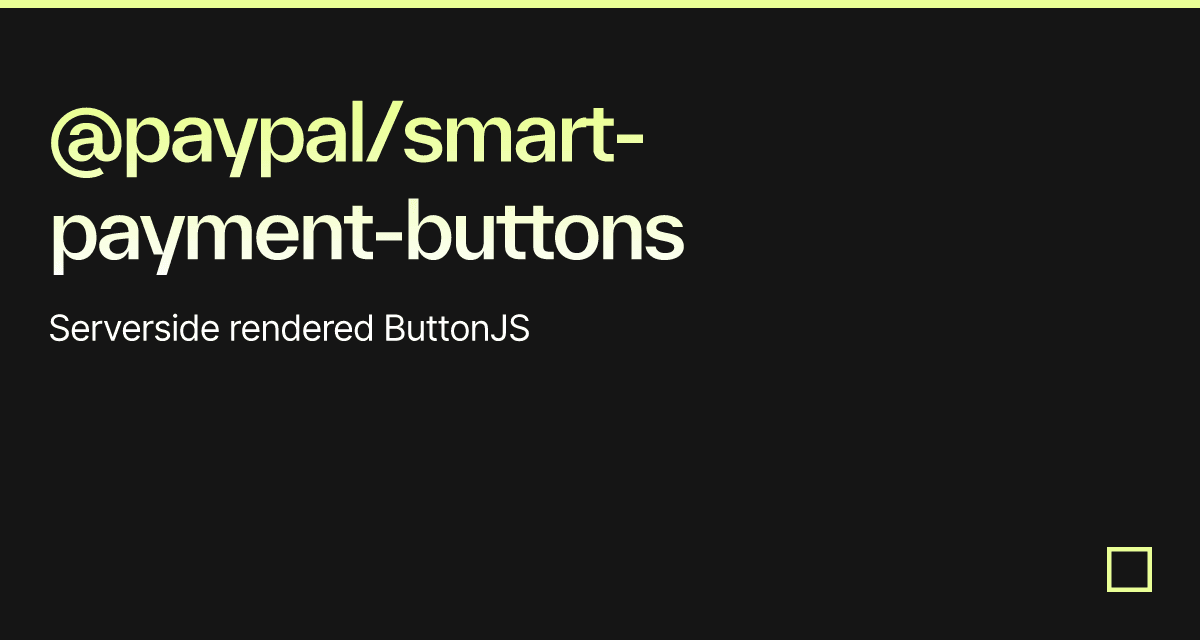 @paypal/smart-payment-buttons - Codesandbox