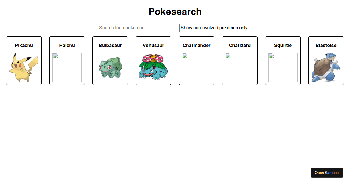 pokesearch - Codesandbox