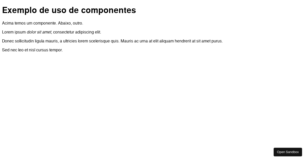 React 101 Components Codesandbox