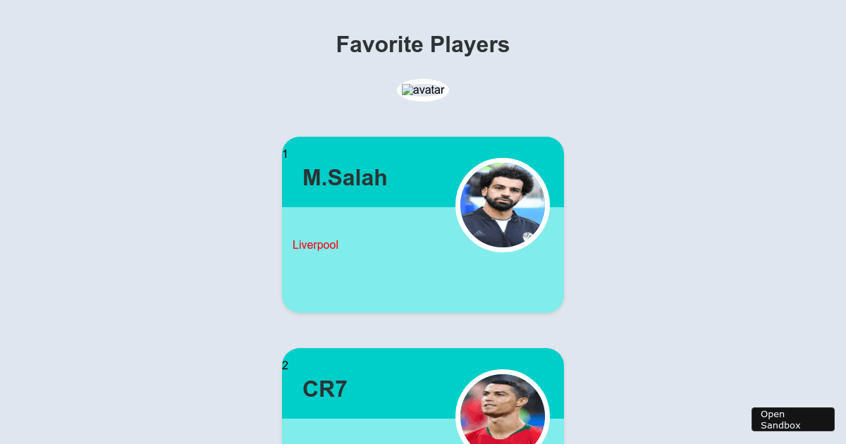 favorite-players - Codesandbox