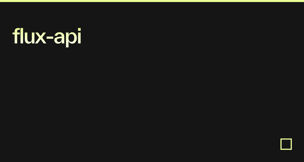 flux-api - Codesandbox