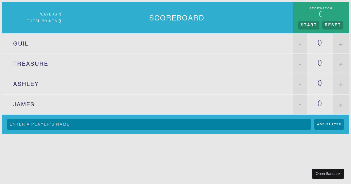 scoreboard-treehouse - Codesandbox
