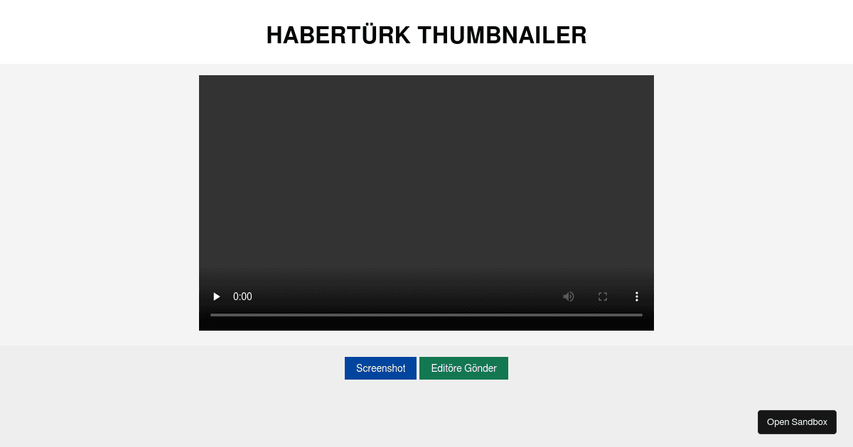 Habertürk Video Thumbnail (forked) - Codesandbox