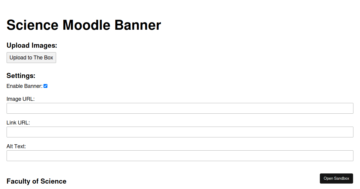 Moodle Banner Generator - Codesandbox