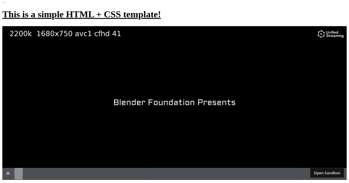 VIDEOJS PLAYER - Codesandbox