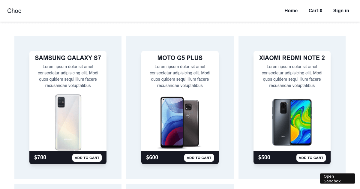 Cart-Redux-Chakra-UI - Codesandbox