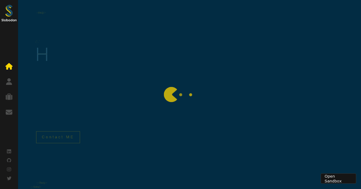 Advance Animation - Portfolio Website - Codesandbox