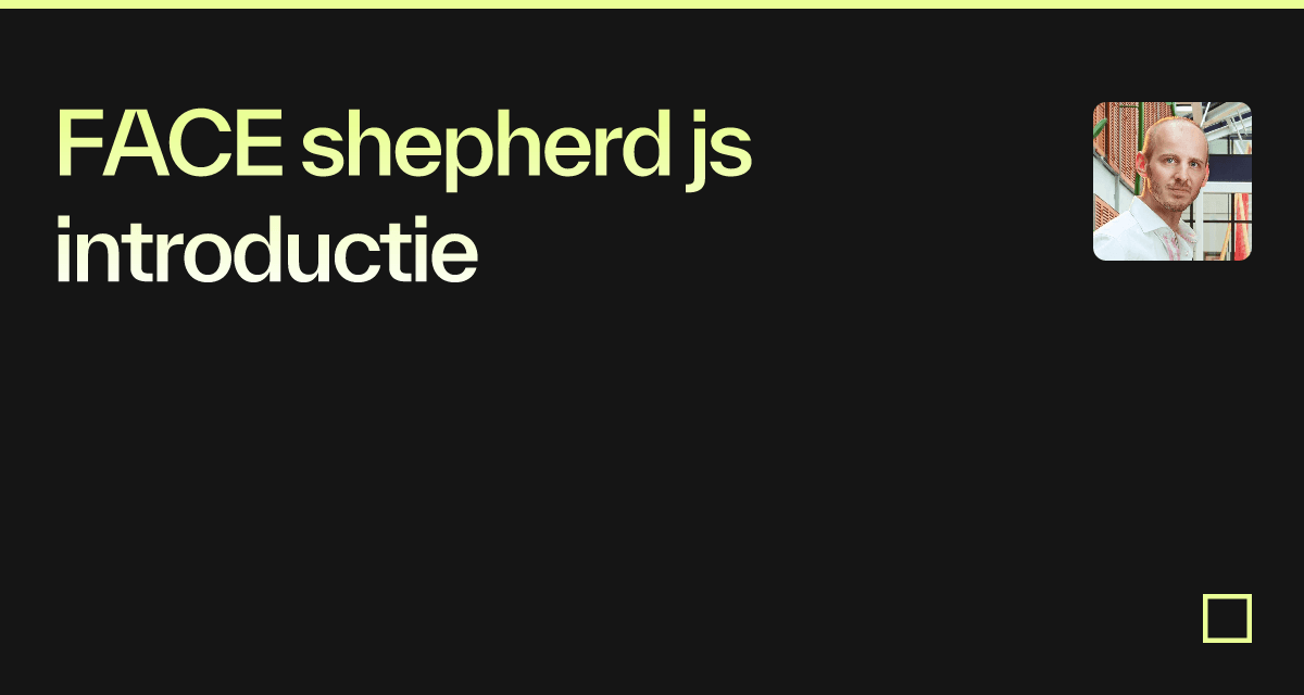 FACE shepherd js introductie - Codesandbox