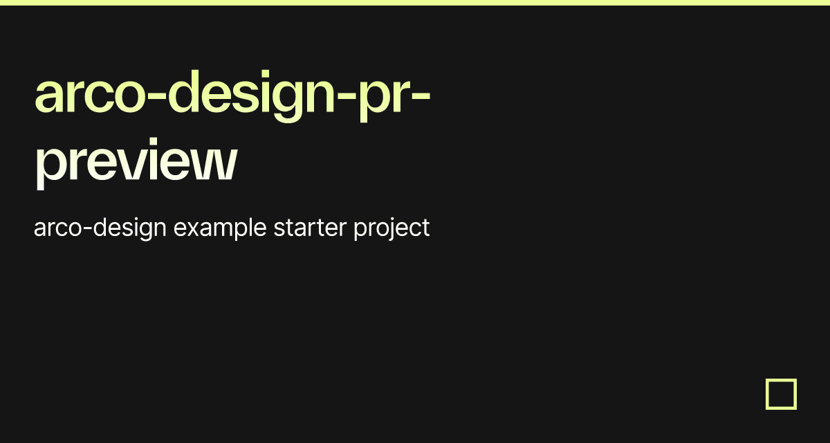 arco-design-pr-preview - Codesandbox