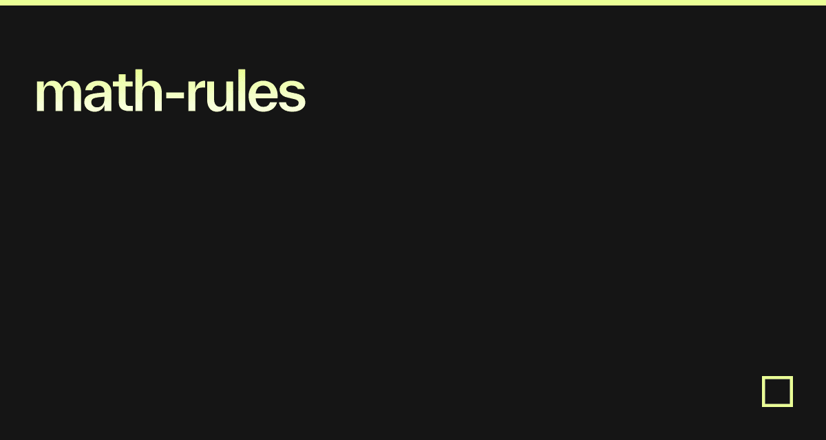 math-rules - Codesandbox