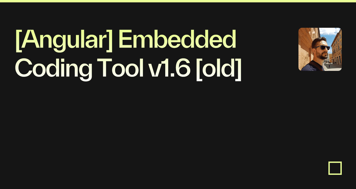 Angular Embedded Coding Tool V16 Old Codesandbox