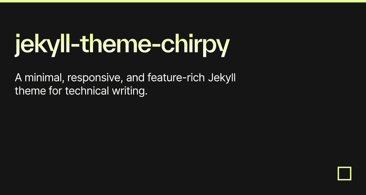 jekyll-theme-chirpy - Codesandbox