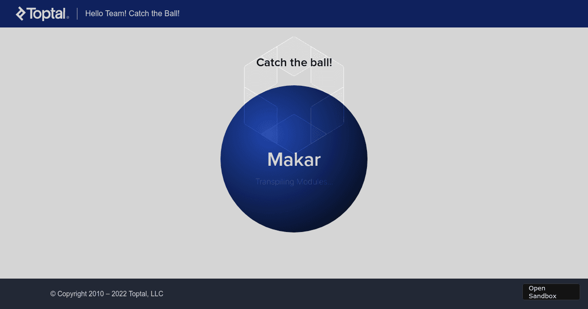 catchTheBall - Codesandbox