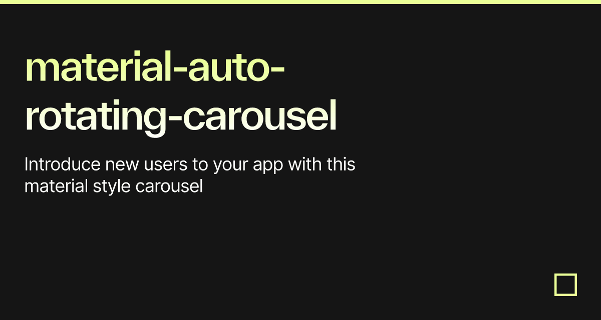 material-auto-rotating-carousel - Codesandbox