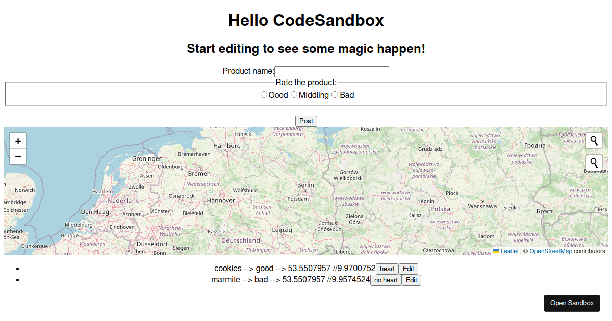 Geocoding 1 On Submit Give Coordinates And Map The List With Them 1774