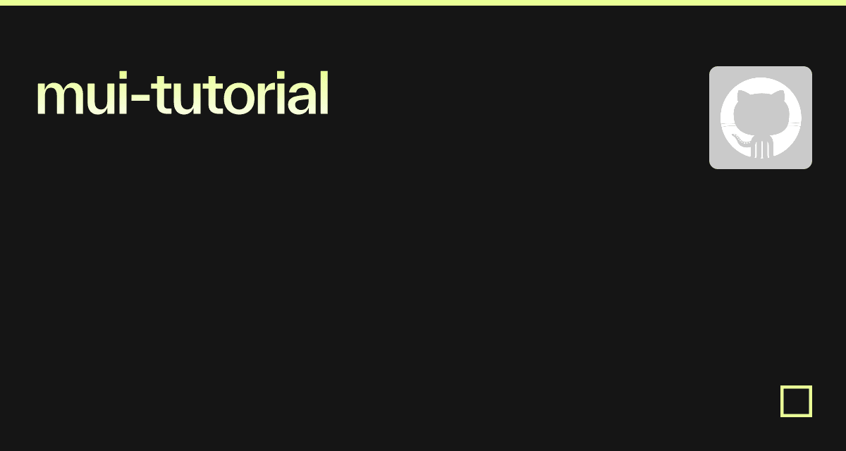 mui-tutorial - Codesandbox
