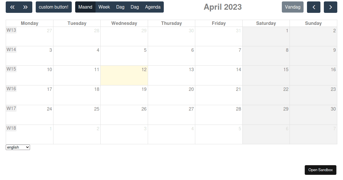calender - Codesandbox