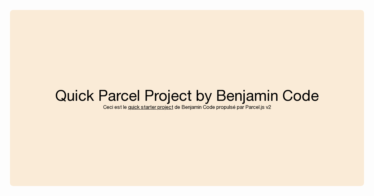 quick-parcel-project - Codesandbox