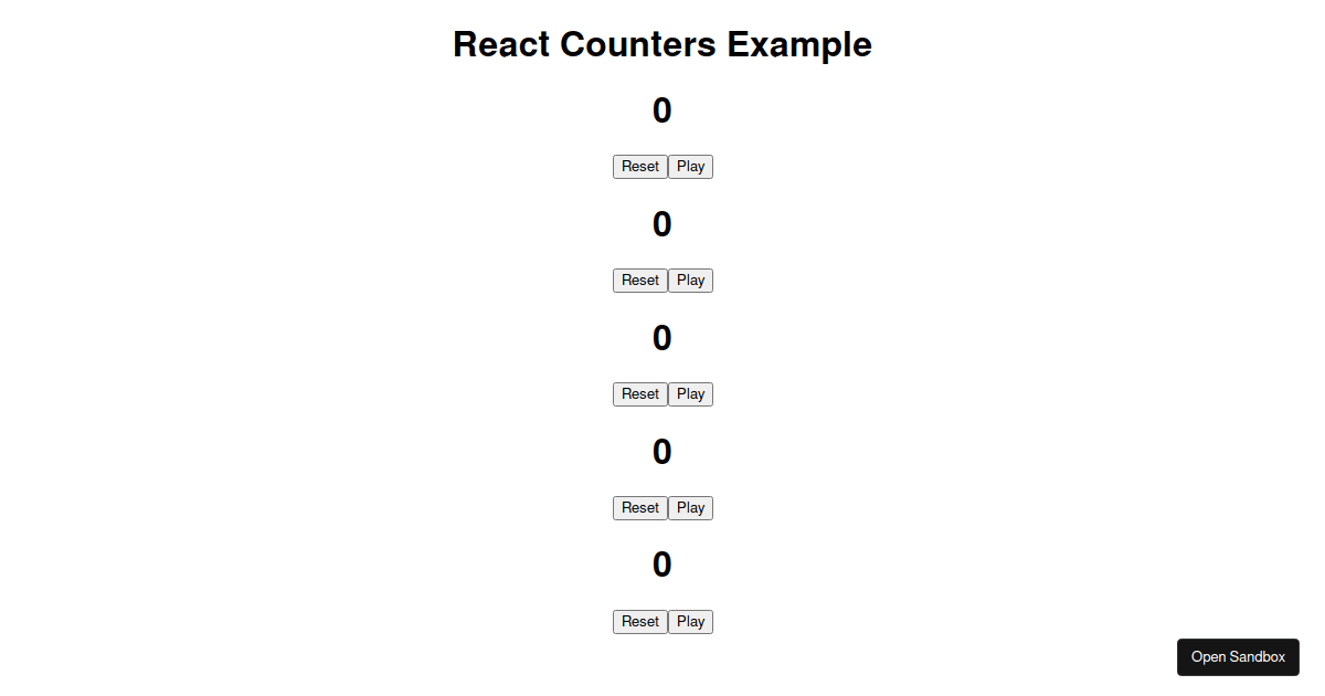 React Counters W Arrow Functions Forked Codesandbox