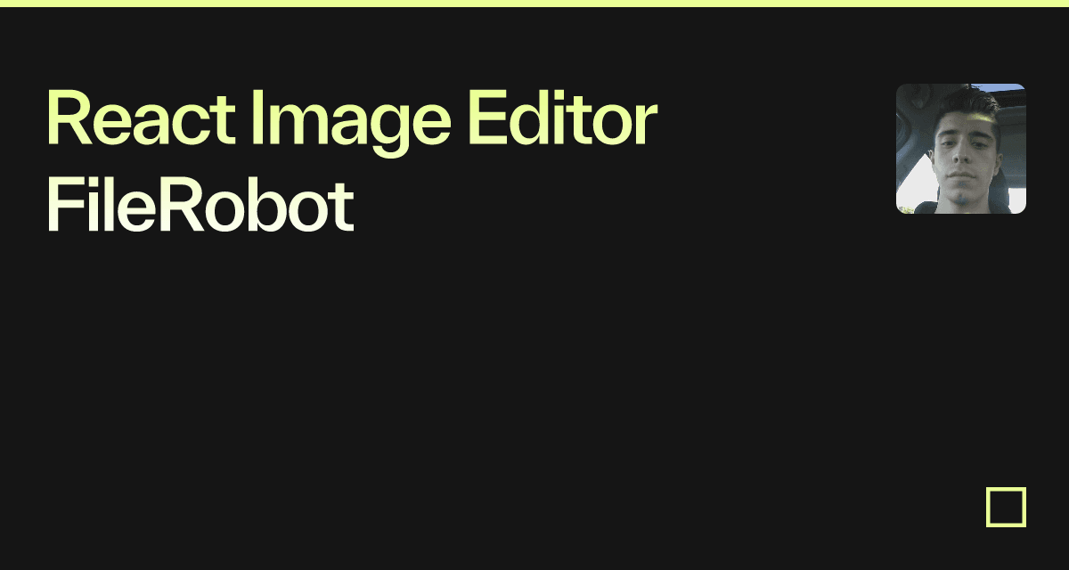 React Image Editor FileRobot - Codesandbox