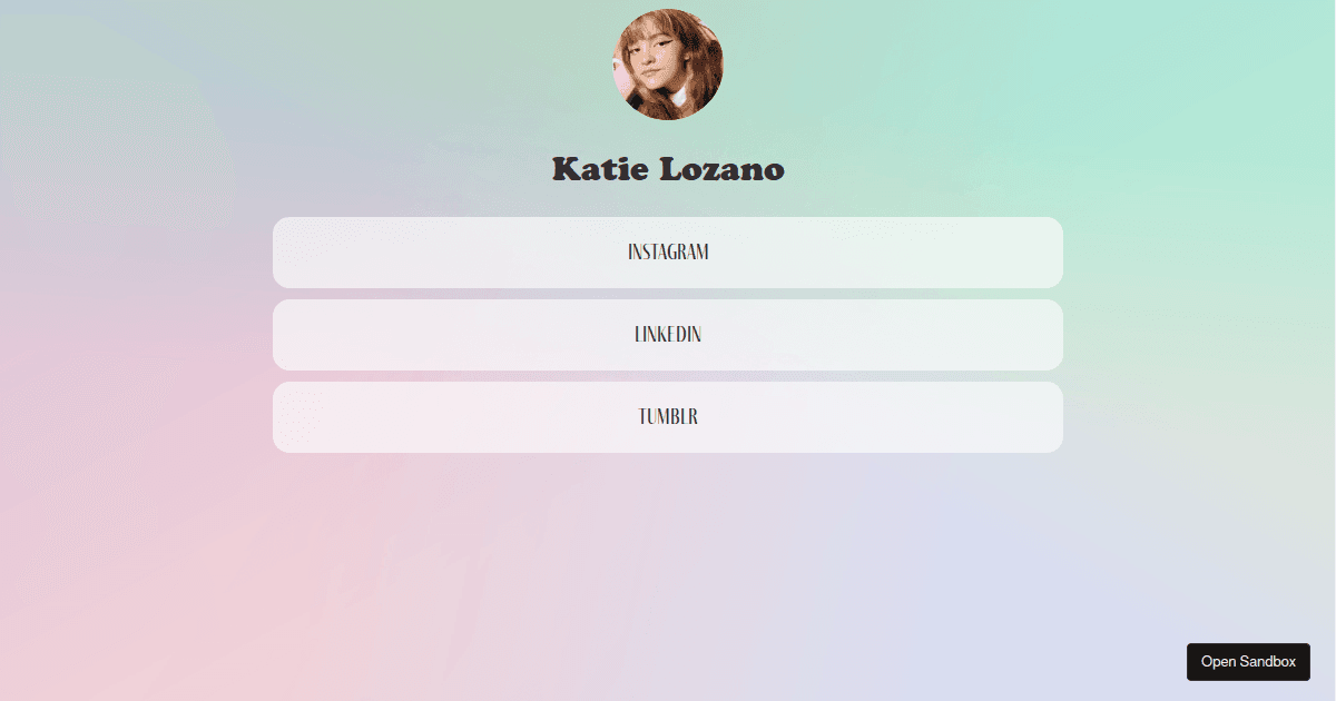 linktree - Codesandbox