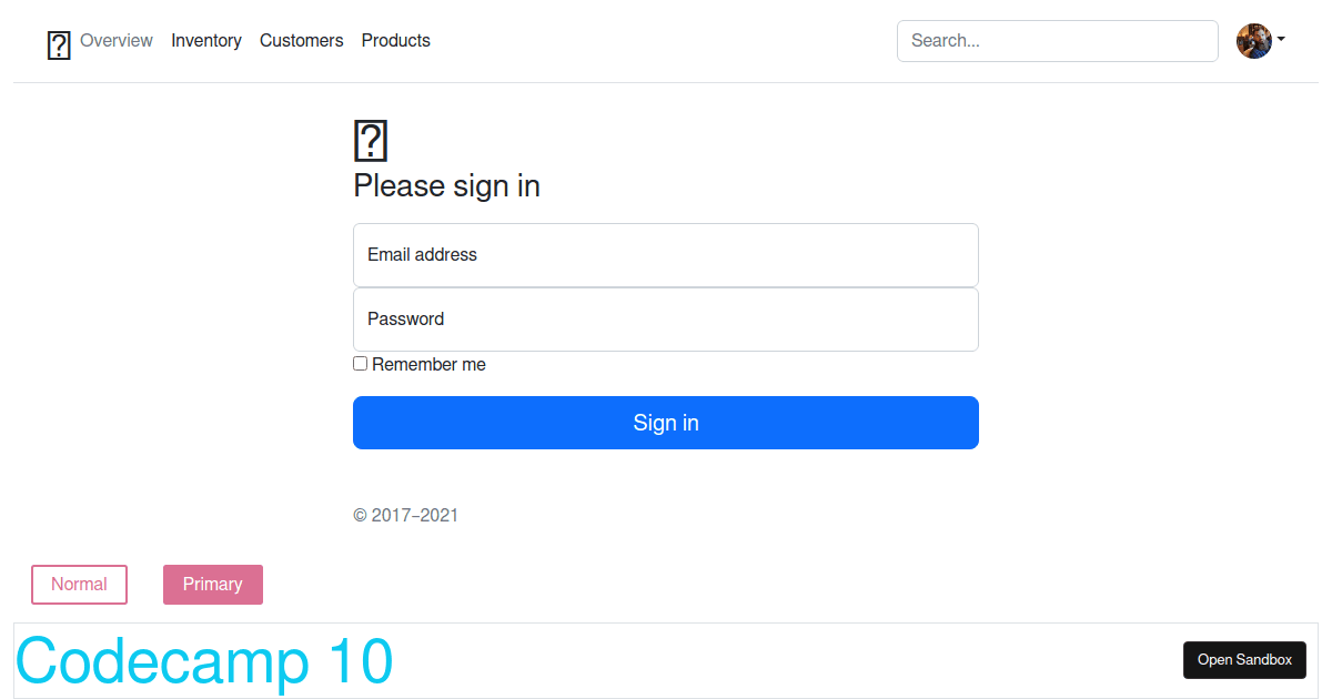 React Lab Codesandbox